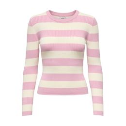 Jacqueline de Yong JDY Pullover 'JDYPLUM' Damen Gr&ouml;&szlig;e M rosa / wei&szlig;
