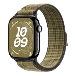 Apple Watch Series 10 (2024) GPS 46 mm - Aluminium Diamantschwarz - Trail loop Grün