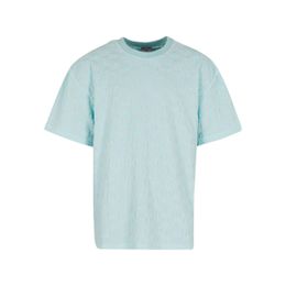 T-Shirt Karl Kani "Karl Kani Og Aop Terry Cloth T-Shirt", Damen, Gr. M, blau, 80% Baumwolle, 20% Polyester, bedruckt, normal, Rundhals, Shirts T-Shirt