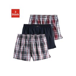 H.I.S. Webboxer H.I.S, Herren, Gr. 4 (S), 3 Stk., bunt, Webqualit&auml;t, Obermaterial: 100% Baumwolle, kariert, weit, Unterhosen, in bequemer Passform