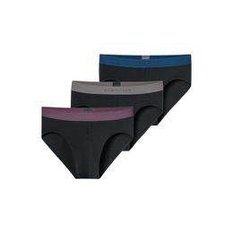 Rioslip Schiesser "95/5 Multipacks", Herren, Gr. 10, sortiert 11, Single Jersey, Obermaterial: 95% Baumwolle, 5% Elasthan, eng, Unterhosen, mit sportlichem Logo-Webgummibund