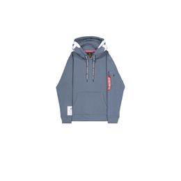 Hoodie Alpha Industries "Alpha Hoodie", Herren, Gr. M, denim blau, Obermaterial: 80% Baumwolle, 20% Polyester, regular fit, Sweatshirts Hoodie