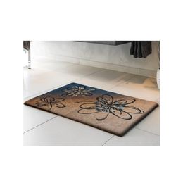 Badematte Grund Gr. 2, beige, grau, rechteckig (60cm x 100cm ), 1 Stk., Badematten, Badematte