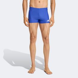 Badehose adidas Performance "3S BLD BOXER", Damen, Gr. 10, N-Gr, semi lucid blau, weiß, Obermaterial: 78% Polyamid, 22% Elasthan, Badehosen Badehose