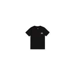T-Shirt Alpha Industries "Basic T-Shirt SL K", M&auml;dchen, Gr. 10, schwarz, Obermaterial: 100% Baumwolle, Shirts T-Shirt