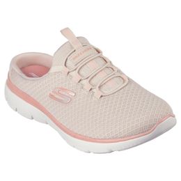 Sabot Skechers "SUMMITS SWIFT STEP", Damen, Gr. 38, orange (beige, apricot), Textil, Schuhe Sabot, Sommerschuh, Schlappen, Schlupfschuh in veganer Verarbeitung