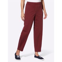 Bequeme Jeans Classic Basics, Damen, Gr. 50, Normalgr&ouml;&szlig;en, rot (bordeaux), 81% Baumwolle, 17% Polyester, 2% Elasthan, lang, Jeans