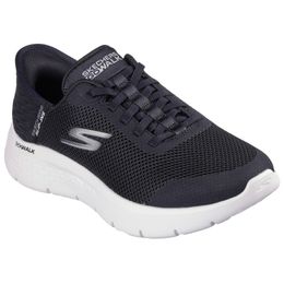 Slip-On Sneaker Skechers "GO WALK FLEX-GRAND ENTRY", Damen, Gr. 40, schwarz-wei&szlig; (schwarz, wei&szlig;), Textil, Schuhe, Slipper mit Slip-ins zum Schlupfen