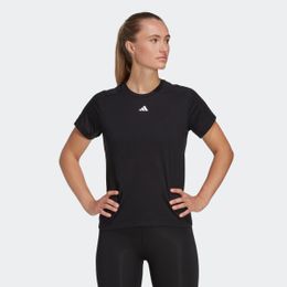 T-Shirt adidas Performance "AEROREADY TRAIN ESSENTIALS MINIMAL BRANDING", Damen, Gr. M, schwarz, Obermaterial: 70% Polyester, 30% Viskose, clean, Rundhals, Shirts T-Shirt
