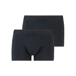 Boxer Bruno Banani "Flowing", Damen, Gr. M (5), schwarz, Stoff, Obermaterial: 93% Baumwolle, 7% Elasthan, unifarben, k&ouml;rpernah, Unterhosen, mit kontrastreichem Logobund