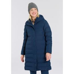 Wintermantel CMP "WOMAN COAT FIX HOOD", Damen, Gr. 38, blau ink, Obermaterial: 100% Polyester. Futter: 100% Polyester. Wattierung: 100% Polyester, Mäntel Wintermantel, wärmend & winddicht & wasserabweisend