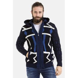 Cipo & Baxx Cardigan CIPO & BAXX "Jacken", Herren, Gr. M, blau (navyblau), 100% Polyacryl, unifarben, Basic, regular fit, V-Ausschnitt, &Auml;rmel ohne &Auml;rmelschlitz, Strickjacken, im modernem Look, CP256