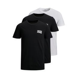 Jack & Jones T-Shirt JACK & JONES "CORP LOGO TEE", Damen, Gr. XS, blau (schwarz, navy, weiß), Jersey, Obermaterial: 100% Baumwolle, schmal hüftbedeckend, Rundhals, Shirts T-Shirt