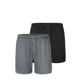 Schiesser Herren Weiter Boxer "Boxershorts Multipacks", Gr. 7909, sortiert 3, Single Jersey, Obermaterial: 100% Baumwolle, gestreift, unifarben,