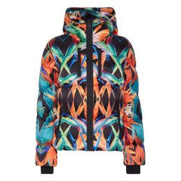 Blouson Plein Sport "Flowers", Damen, Gr. XS, schwarz (0221, schwarz, multicolorot), Obermaterial: 100% Polyester; Futter: 100% Polyester; F&uuml;llung: 100% Polyester, Jacken Blouson