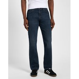 Straight-Jeans Lee "Extreme Motion", Herren, Gr. 31, Länge 34, blau (bolton), Denim/Jeans, Obermaterial: 77% Baumwolle, 21% Polyester, 2% Elasthan, normal lang, Jeans Straight-Jeans, Extreme Motion Stretchware