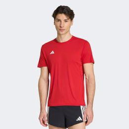 Laufshirt adidas Performance "ADIZERO E TEE", Herren, Gr. L, rot (team power rot 2), Obermaterial: 100% Polyester, normal, Rundhals, Shirts Laufshirt