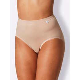Taillenslip Speidel, Damen, Gr. 52, 3 Stk., beige (puder), 95% Baumwolle, 5% Elasthan, Unterhosen Taillenslip