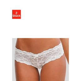 Panty Vivance, Damen, Gr. 44/46, beige (creme), Spitze, Obermaterial: 89% Polyamid, 11% Elasthan, figurbetont, Unterhosen Panty, aus elastischer Spitze, sexy Dessous