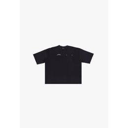T-Shirt DROPSIZE "Dropsize HEAVY OVERSIZE POCKET T-SHIRT", Damen, Gr. L, acid schwarz, 100% Baumwolle, unifarben, oversize, Rundhals, Shirts T-Shirt