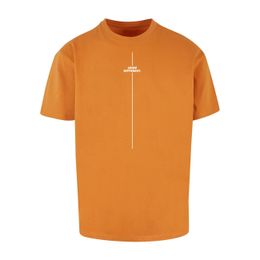 T-Shirt Merchcode "Merchcode Herren Think Different Heavy Oversized Tee", Damen, Gr. S, forgottenorange, 100% Baumwolle, bedruckt, oversize, Rundhals, Shirts T-Shirt