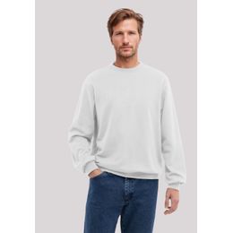Sweatshirt F4NT4STIC "Deck Chair Club Knut und Jan", Herren, Gr. L, wei&szlig; (off, wei&szlig;), Obermaterial: 80% Baumwolle, 20% Polyester, regular fit, Rundhals, ohne B&uuml;ndchen, Sweatshirts Sweatshirt, Osteee Kollektion, Urlaub, Ahoi Moin