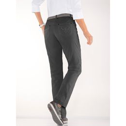 Bequeme Jeans Casual Looks, Damen, Gr. 40, Normalgr&ouml;&szlig;en, grau (graphit), 98% Baumwolle, 2% Elasthan, unifarben, lang, Jeans