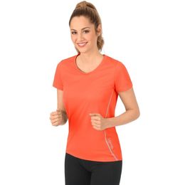 T-Shirt TRIGEMA "TRIGEMA Sportshirt COOLMAX", Damen, Gr. L, rot (powerrot), 100% Polyester (recycelt), Shirts T-Shirt