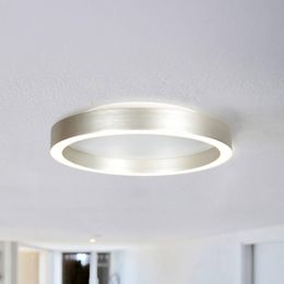 Steinhauer LED-Deckenlampe Ringlux stahlgrau, Ø 30 cm, Metall, 2.700 K