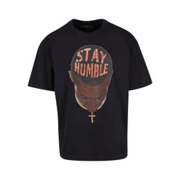 T-Shirt MisterTee "MisterTee Stay Humble Tee", Damen, Gr. L, schwarz, 100% Baumwolle, bedruckt, normal, Rundhals, Shirts T-Shirt