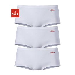 Panty s.Oliver, Damen, Gr. 44/46 (XL), wei&szlig;, Jersey, Obermaterial: 90% Baumwolle, 10% Elasthan (LYCRA), unifarben, k&ouml;rpernah, Unterhosen Panty, aus elastischer Baumwoll-Qualit&auml;t