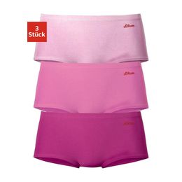 Panty s.Oliver, Damen, Gr. 32/34 (S), rosa (rosa, pink), Jersey, Obermaterial: 90% Baumwolle, 10% Elasthan (LYCRA), unifarben, k&ouml;rpernah, Unterhosen Panty, aus elastischer Baumwoll-Qualit&auml;t, Topseller