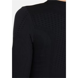 Funktionsshirt WHISTLER "Mall", Damen, Gr. L/XL, schwarz, 92% Polyamid, 8% Elasthan, unifarben, lang, Rundhals, Shirts Funktionsshirt, mit Langarmshirt und Tights