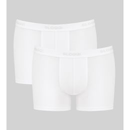 Boxer Sloggi "Men 24/7", Jungen, Gr. 5, wei&szlig;, Single Jersey, Obermaterial: 96% Baumwolle, 4% Elasthan, clean, unifarben, k&ouml;rpernah, Unterhosen, weich, atmungsaktiv, Baumwollmix, elastisch, Soft-Bund