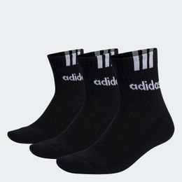 Funktionssocken adidas Performance "C 3S LIN 3P", Herren, Gr. M (40/42), schwarz-wei&szlig; (schwarz, wei&szlig;), Obermaterial: 71% Baumwolle, 26% Polyester, 2% Elasthan, 1% sonstige Fasern, Socken