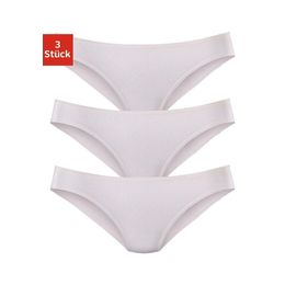 Bikinislip Lascana "aus hochwertiger Modal-Qualit&auml;t", Damen, Gr. 44/46, wei&szlig;, Obermaterial: 94% Modal (TENCEL&trade;), 6% Elasthan, unifarben, k&ouml;rpernah, Unterhosen