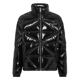Philipp Plein Damen Blouson "Hexagon"02, schwarz, Gr. 4XL, Obermaterial: 100% Polyamid; Futter: 100% Polyamid; F&uuml;llung: 100% Polyester, Jacken