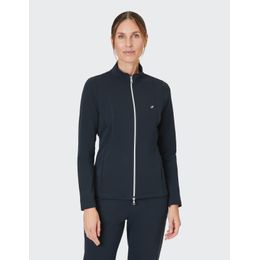 Sweatjacke Joy Sportswear "DORIT", Damen, Gr. 42, blau (night), Obermaterial: 70% Baumwolle, 25% Polyester, 5% Elasthan, normal, Sweatjacken Sweatjacke