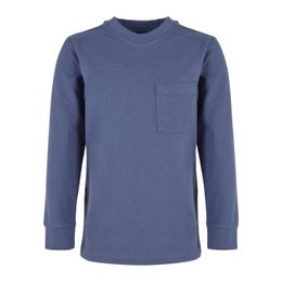 Urban Classics Mädchen Longsleeve "Urban Classics Herren Boys Heavy Oversized Pocket Longsleeve"vintageblau, Gr. 146, unifarben, 100% Baumwolle,