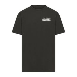 T-Shirt MisterTee "MisterTee California Hibiskus Heavy Oversize Tee", Damen, Gr. L, schwarz, 100% Baumwolle, bedruckt, oversize, Rundhals, Shirts T-Shirt