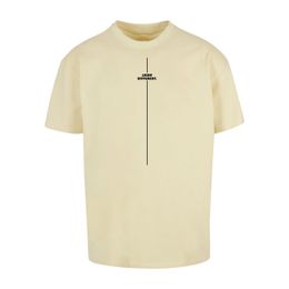 T-Shirt Merchcode "Merchcode Herren Think Different Heavy Oversized Tee", Damen, Gr. 4XL, softgelb, 100% Baumwolle, bedruckt, oversize, Rundhals, Shirts T-Shirt