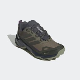 Wanderschuh adidas terrex "TERREX SKYCHASER AX5 GORE-TEX", Damen, Gr. 38,5, olistr, ngtcar, tengrn, Synthetik, Textil, Schuhe Wanderschuh