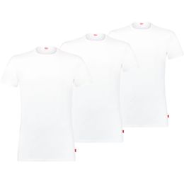 Levi's T-Shirt LEVI'S, Damen, Gr. S, wei&szlig;, Single Jersey, Obermaterial: 95% Baumwolle, 5% Elasthan, unifarben, normal normal, Rundhals, Shirts T-Shirt, Rundhalsausschnitt, Kurzarm, elastisch