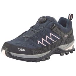 Wanderschuh CMP "RIGEL LOW FITGO WMN WP TREKKING SHOES", Damen, Gr. 38, antracite, rose, Leder, Schuhe Wanderschuh, wasserdicht