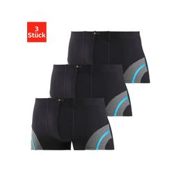 H.I.S. Boxer H.I.S "Boxershorts f&uuml;r Herren", Herren, Gr. 4, 3 Stk., schwarz, Jersey, Obermaterial: 95% Baumwolle, 5% Elasthan, unifarben, k&ouml;rpernah, Unterhosen, aus Baumwoll-Mix