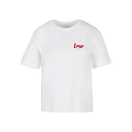 T-Shirt MISS TEE "Miss Tee Damen Pi&ugrave; Veloce Tee", Damen, Gr. 4XL, wei&szlig;, 100% Baumwolle, bedruckt, oversize, Rundhals, Shirts T-Shirt
