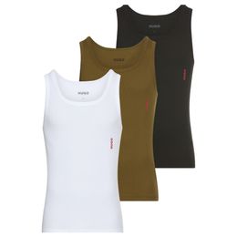 Ripptanktop HUGO UNDERWEAR, Herren, Gr. XL, open miscellaneous 961, Feinripp, Obermaterial: 100% Baumwolle, Basic, h&uuml;ftlang, Rundhals, Tops, Basic, Rundhals
