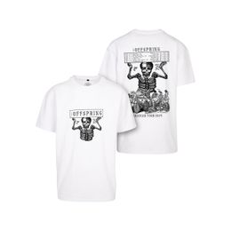 T-Shirt Merchcode "Merchcode Offspring Canadian Tour Oversize Tee", Damen, Gr. L, wei&szlig;, 100% Baumwolle, bedruckt, oversize, Rundhals, Shirts T-Shirt