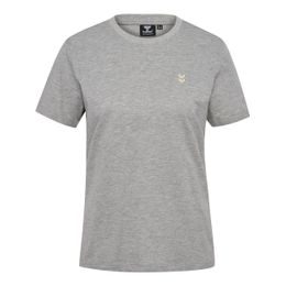 T-Shirt Hummel "HMLPULSE W T-SHIRT", Damen, Gr. S, grau (grau melange), Obermaterial: 100% Baumwolle, normal, Rundhals, Shirts T-Shirt