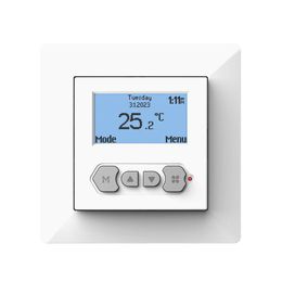 Riberger Digitales Raumthermostat ohne WLAN, Programmierbarer Raumregler 230V, inkl. Sensor f&uuml;r elektrische Fu&szlig;bodenheizungen, Wei&szlig;